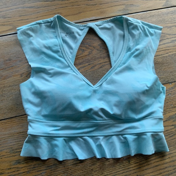 Tavi Noir | Tops | Tavi Noir Blue Flutter Bra Topyogaswimm | Poshmark